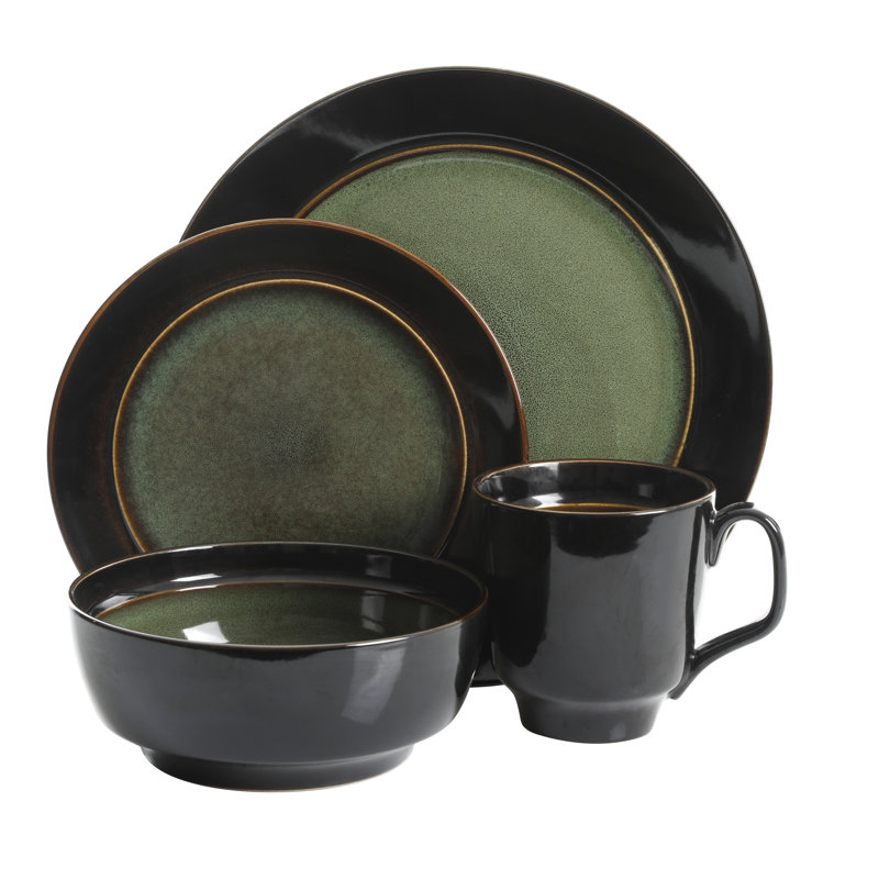 Gibson Stoneware Dinnerware Set - Service for 4 & Reviews | Wayfair