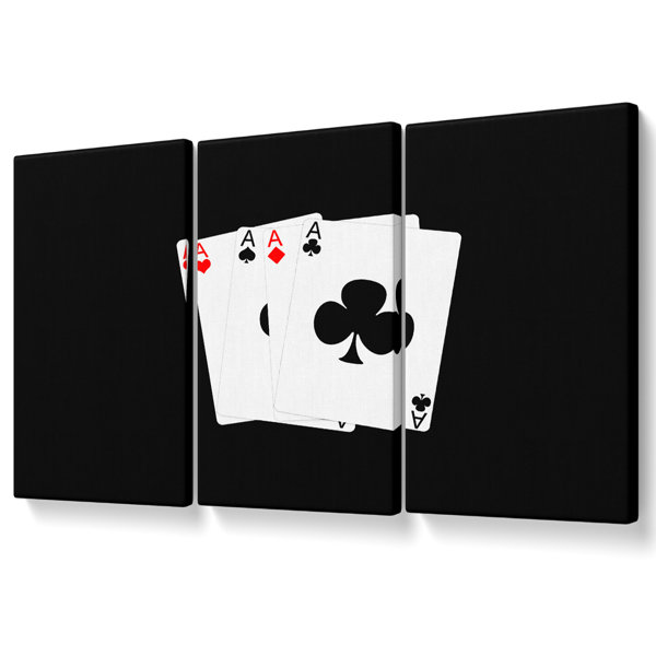 Ebern Designs Aces High - 3 Piece Wrapped Canvas Graphic Art | Wayfair ...