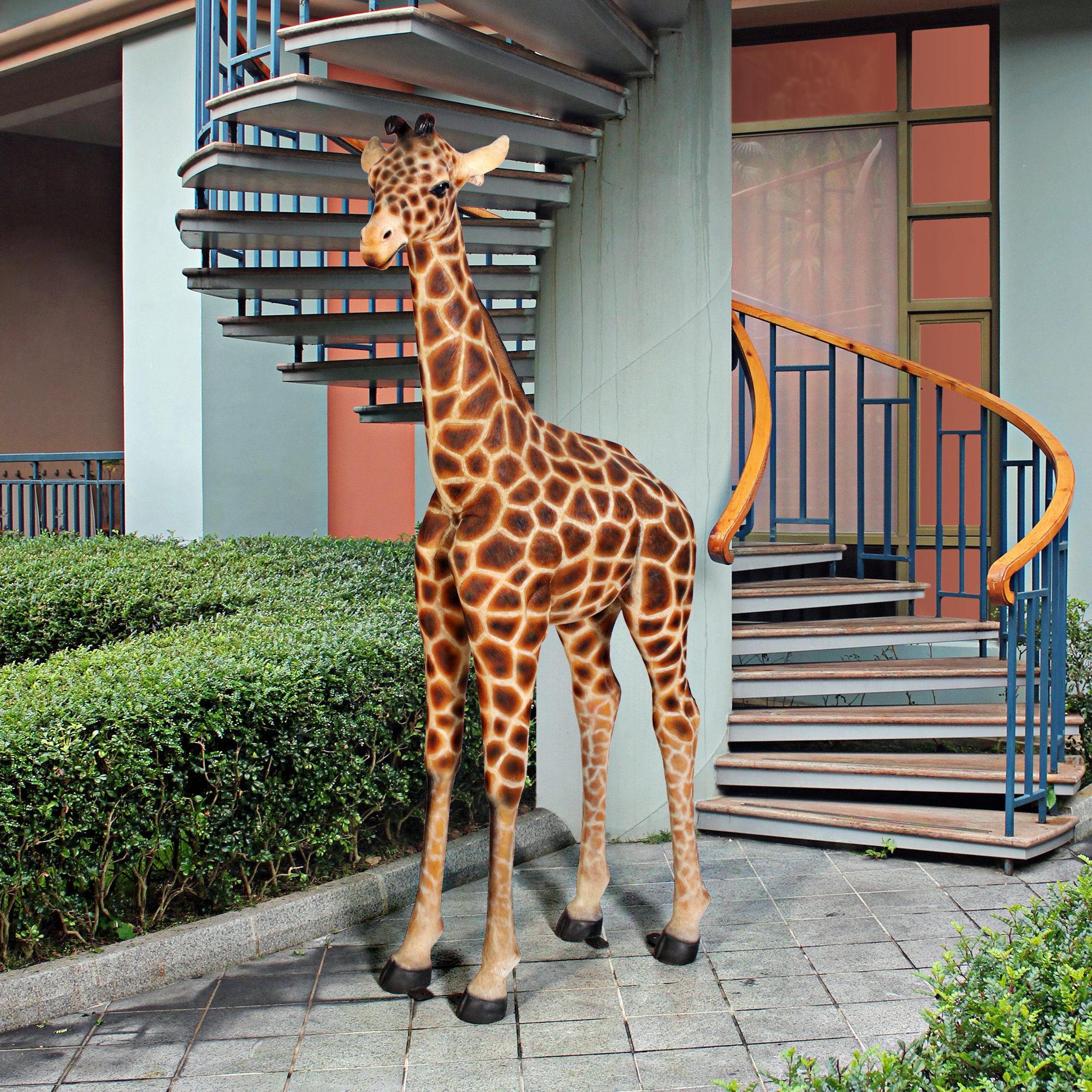 Design Toscano Baako Grand Scale Baby Giraffe Garden Statue & Reviews ...