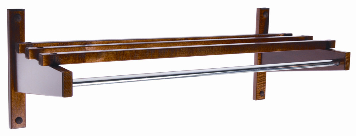 Rebrilliant Lucinda 36'' Wide Solid Wood Wall Mounted Coat Rack | Wayfair