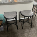 Latitude Run® Ellery 2Pc Counter Stool Set Oatmeal/Gold - 2 Stools ...