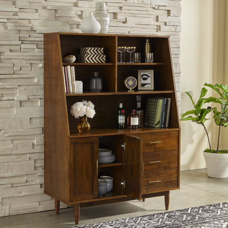 Mercury Row® Metrodora Highboy 48.4" Wide 3 Drawer Sideboard & Reviews ...