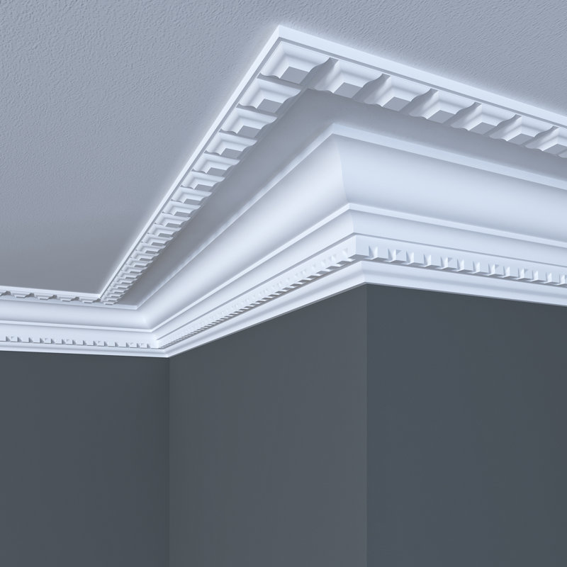 Ornamental Mouldings Hardwood Dentil Trim Moulding 0.88" H x 96" W x 0. ...