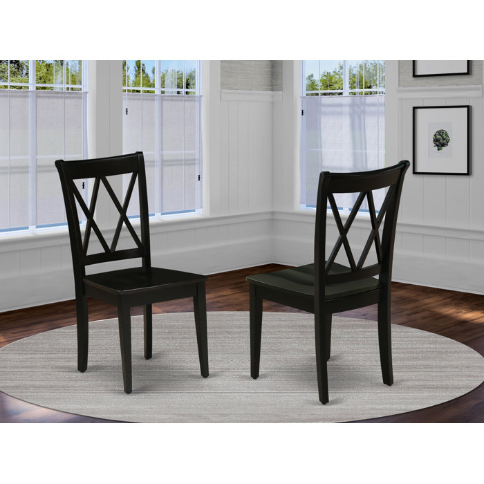 Lark Manor Letitia Solid Wood Double X-back Side Chair & Reviews | Wayfair