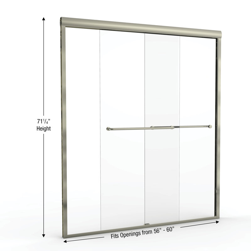 Basco Celesta 60'' W x 72'' H Bypass Shower Door with Clear Glass ...