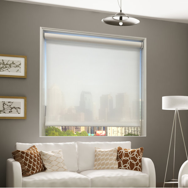 Symple Stuff Sheer White Roller Shade & Reviews | Wayfair