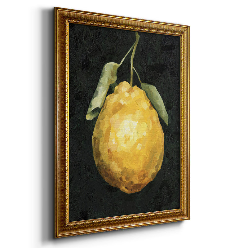 Gracie Oaks Dark Lemon II Framed On Canvas Painting | Wayfair