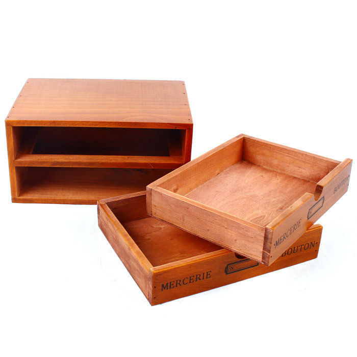 Loon Peak® Inver Wooden Box 2 Drawer Storage Chest & Reviews | Wayfair