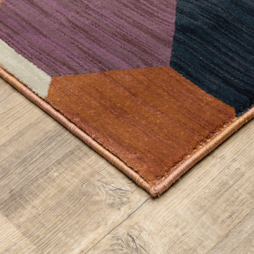 Latitude Run® Hennix Performance Orange/Yellow/Blue Rug | Wayfair