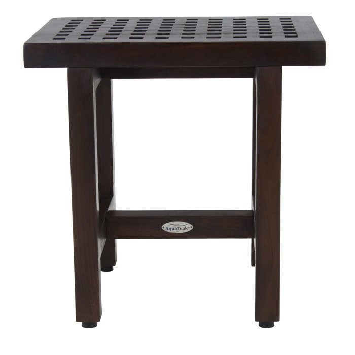 Aqua Teak Grate Lotus 18'' W Teak Shower Bench & Reviews | Wayfair