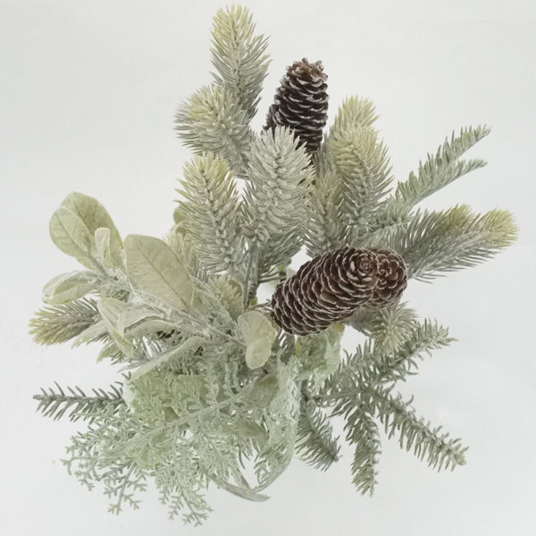 The Holiday Aisle® Artificial Pinecone Pine Floral Arrangements | Wayfair
