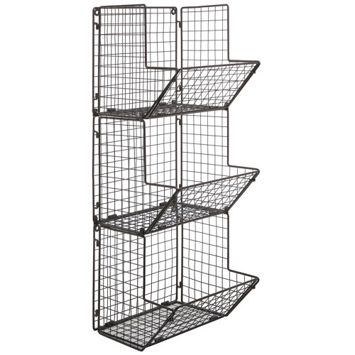 Gracie Oaks Botalla Wall Storage Organizer with Wall Baskets & Reviews ...