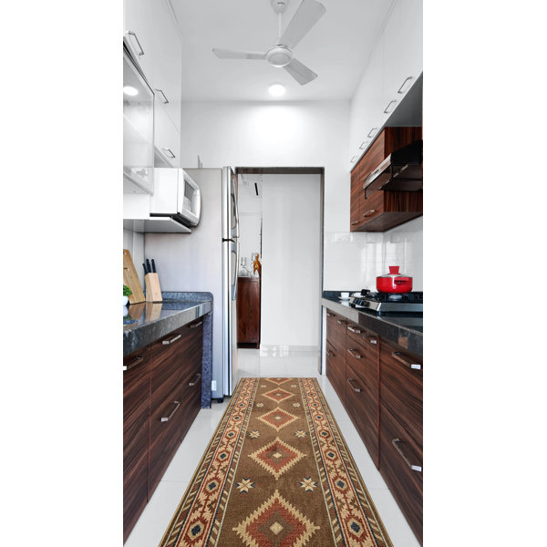 Loon Peak® Custom Size Runner Rug Southwestern Brown with Canvas ...