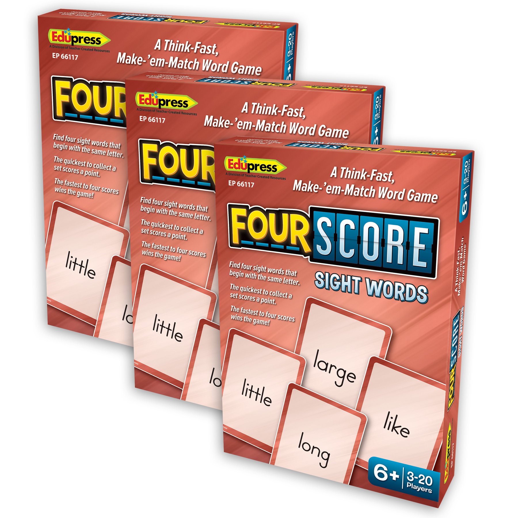 Edupress Four Score Card Game Sight Words | Wayfair
