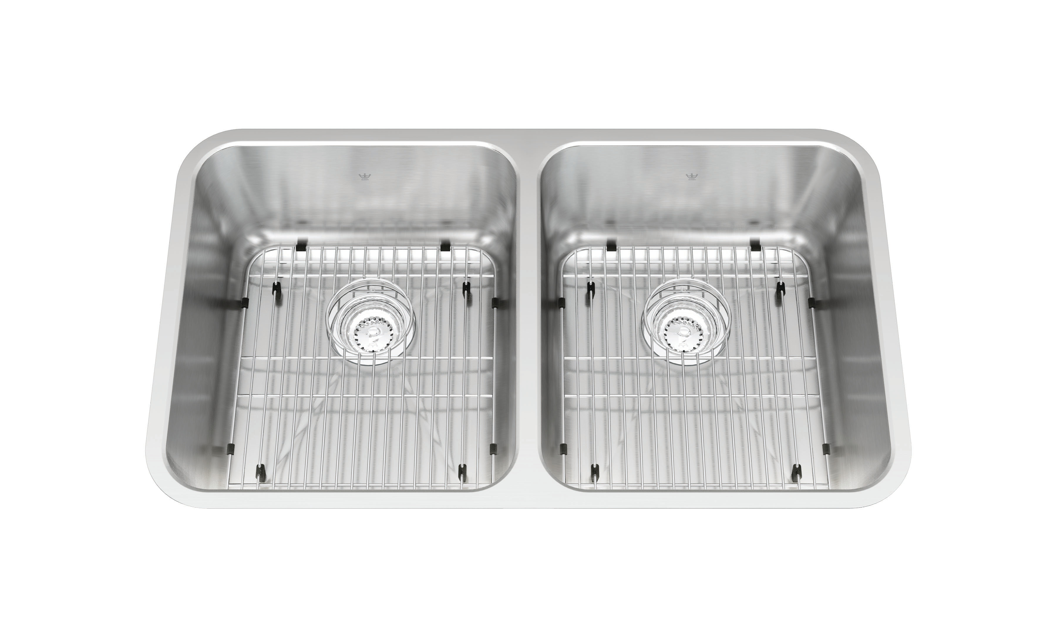 Kindred Stainless Steel 33" L x 19" W Double Basin Undermount Kitchen ...
