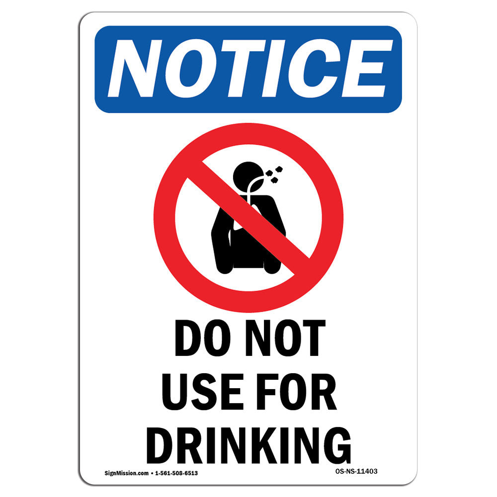 SignMission Do Not Use for Drinking Sign with Symbol | Wayfair