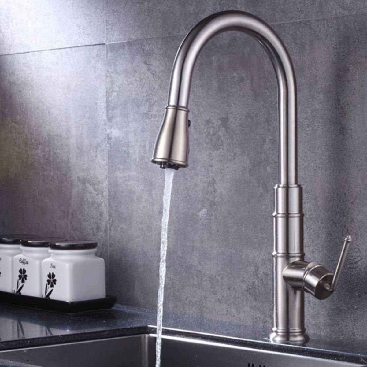 LGHM Single Level Pull Out Single Handed Kitchen Faucet | Wayfair