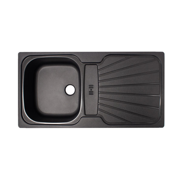 Marlow Home Co. Aario 16.9Mm W Single Bowl Fibreglass Inset Kitchen ...