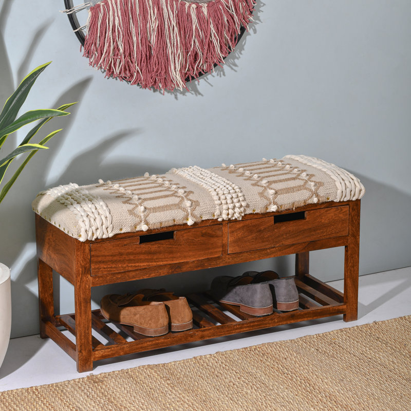 Mistana™ Vienna Solid Wood Drawer Storage Bench & Reviews | Wayfair