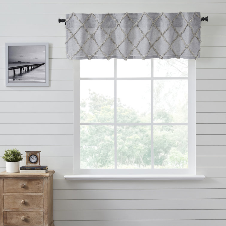 Foundry Select Straughn Geometric Cotton Tailored Window Valance in ...