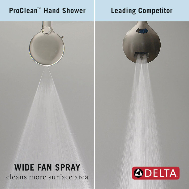 Delta ProClean 7-Spray Wall-Mount Handheld Shower Head, High Pressure ...