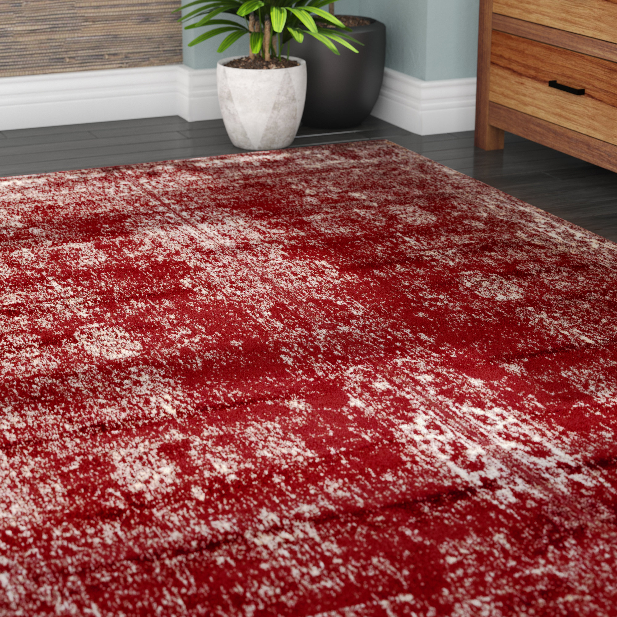 Mistana™ Brandt Performance Burgundy Rug & Reviews | Wayfair