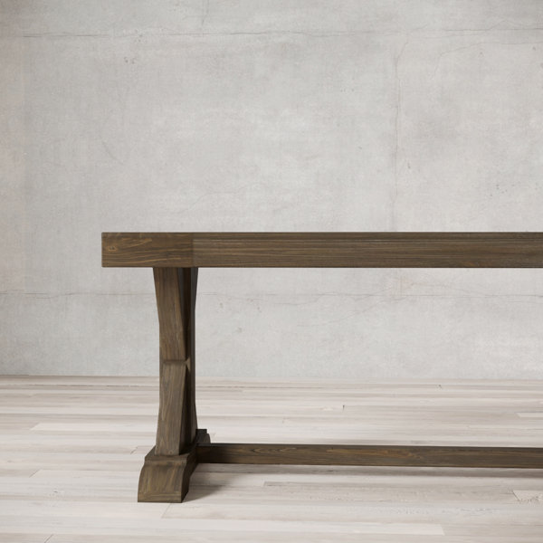 Gracie Oaks Mcdevitt X-Base Wood Bench | Wayfair