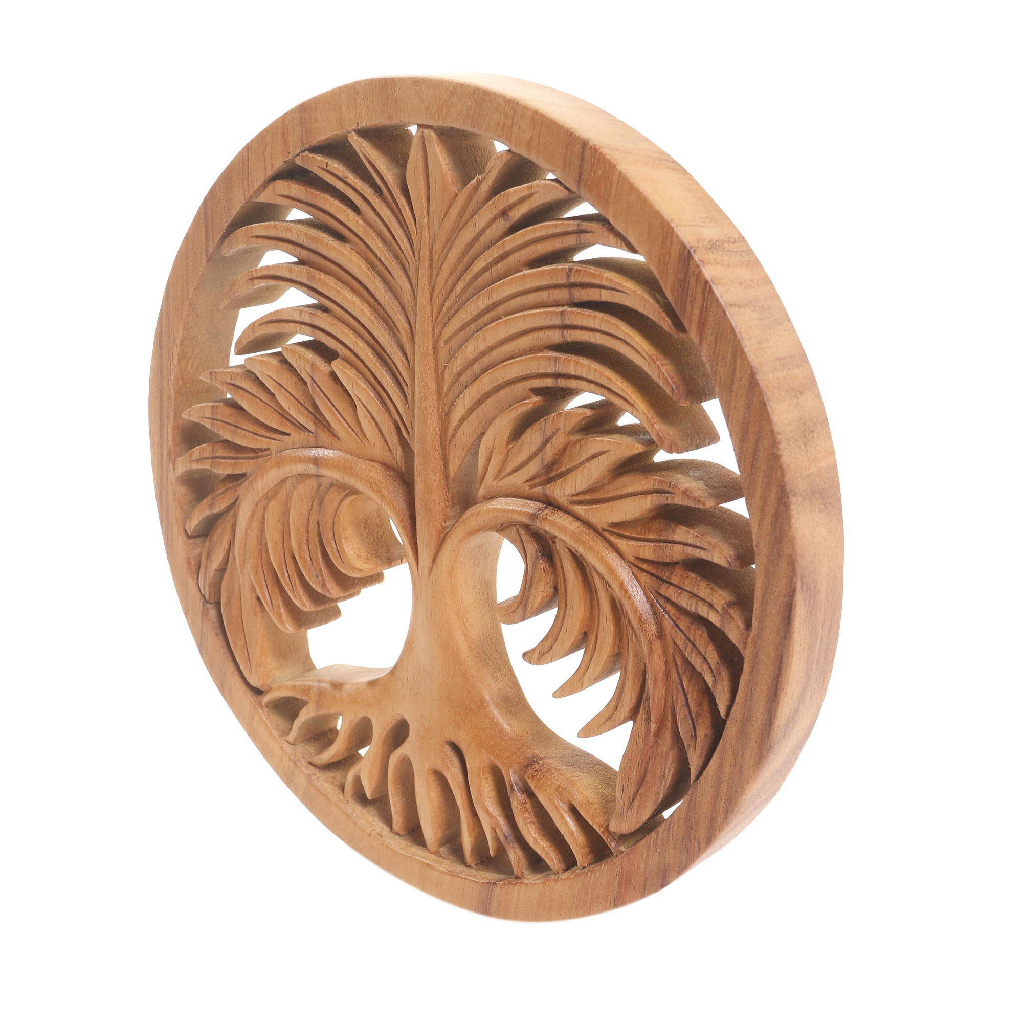 Bay Isle Home Palm Garden Wood Relief Panel Wall Décor | Wayfair