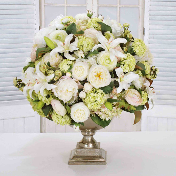 Winward Silks Roses Centerpiece in Vase | Wayfair