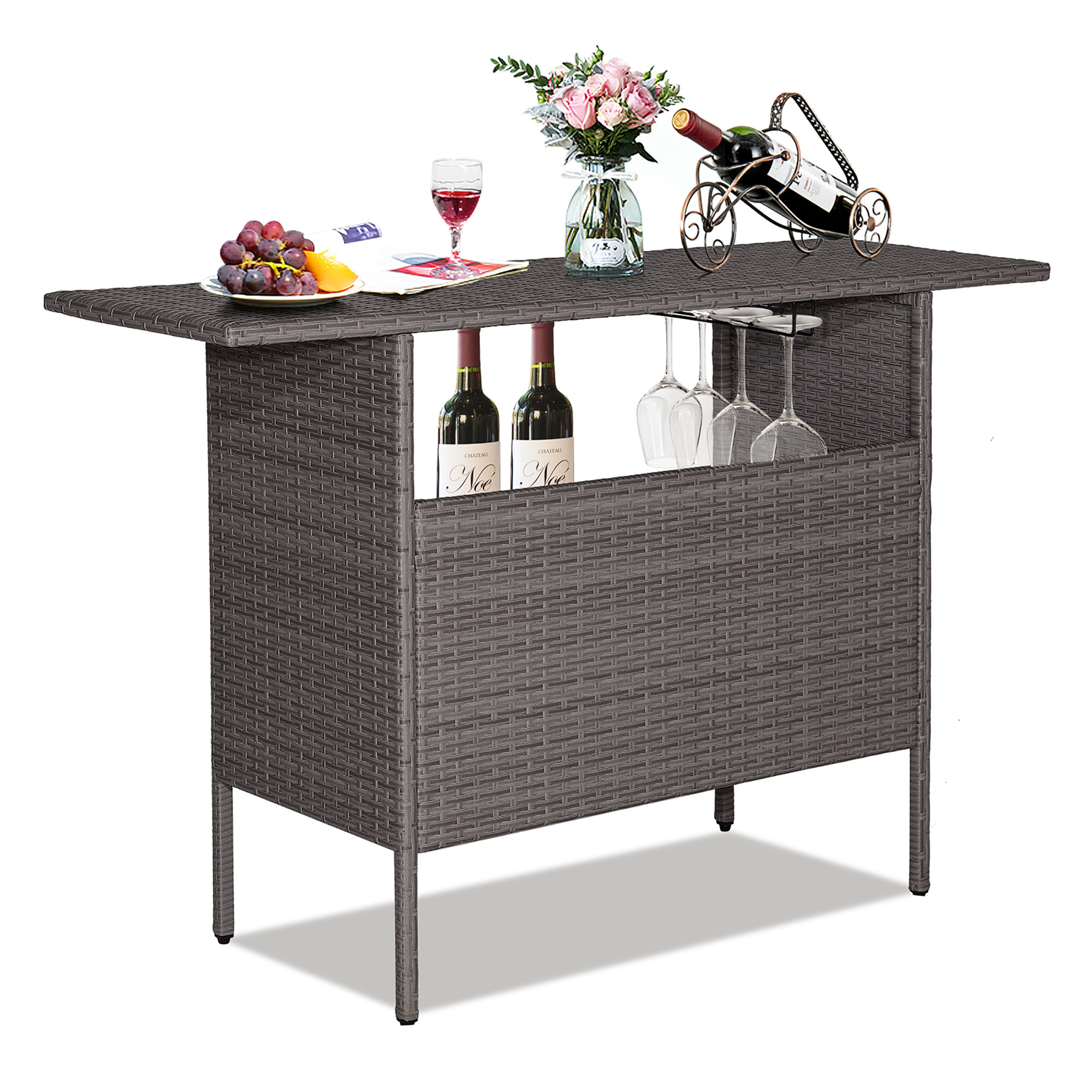 Latitude Run® Burghilde Outdoor Bar Table | Wayfair