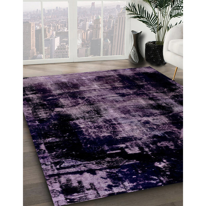Williston Forge Alanya Black/Purple Rug | Wayfair