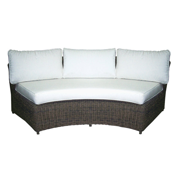 Bayou Breeze Hobbs 84.65'' Wide Outdoor Curved Patio Sectional with ...
