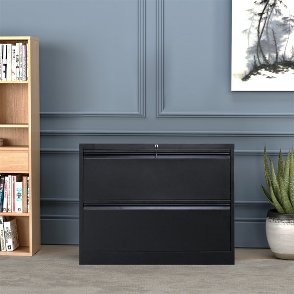 Inbox Zero Anatolij 35.43'' Wide 2 -Drawer Steel Lateral Filing Cabinet ...