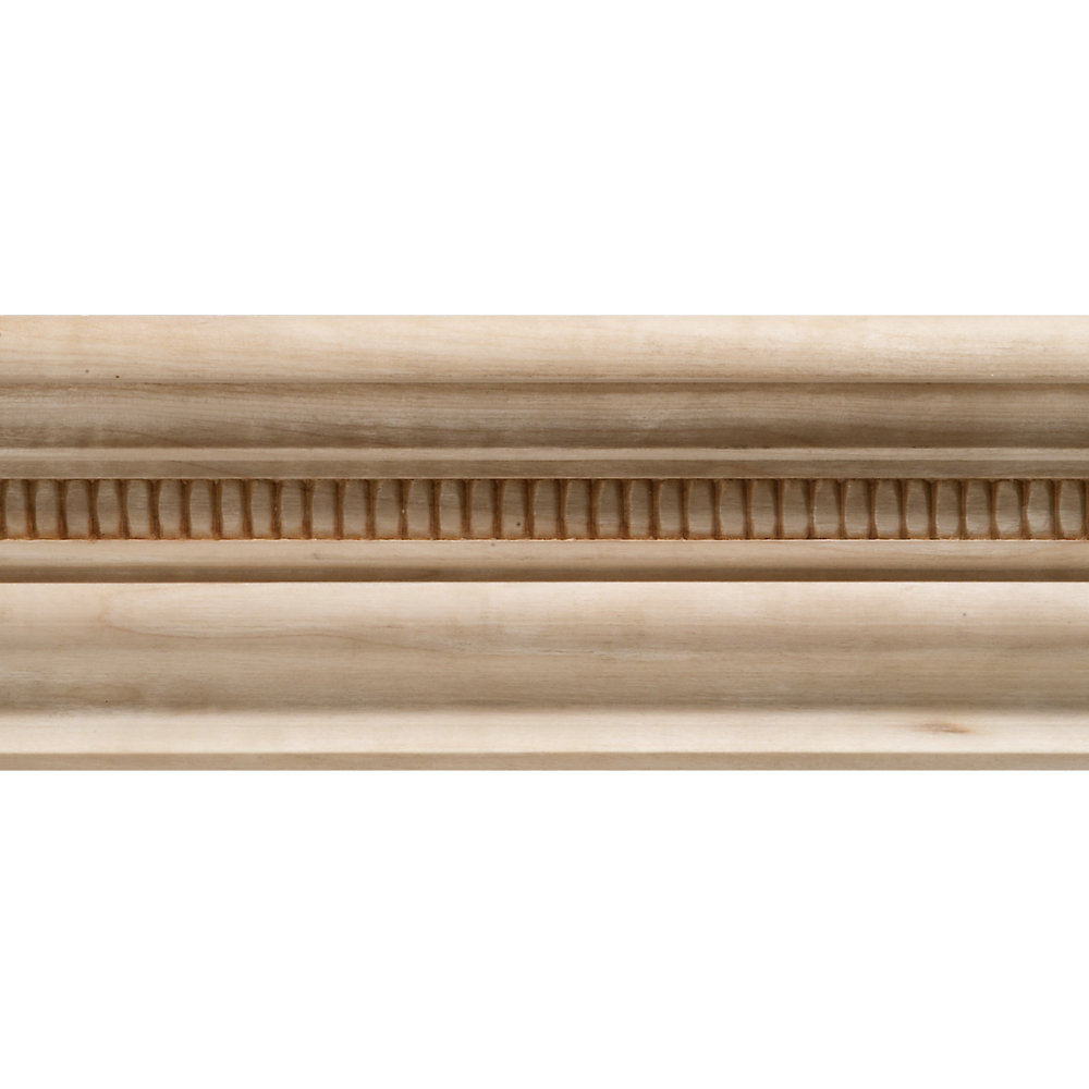 Ornamental Mouldings Hardwood Embossed Scallop Panel Moulding 3" H x 96 ...