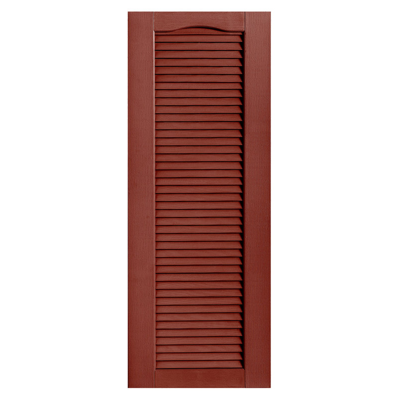 Alpha Shutters Cathedral Top Full-style Open Louver Shutters Pair ...