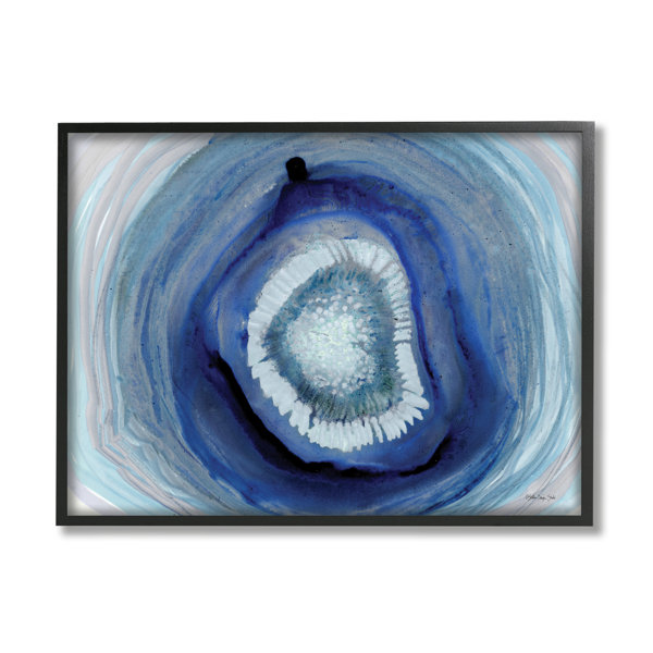 Stupell Industries Deep Blue Water Layers Abstract Modern Painting by ...