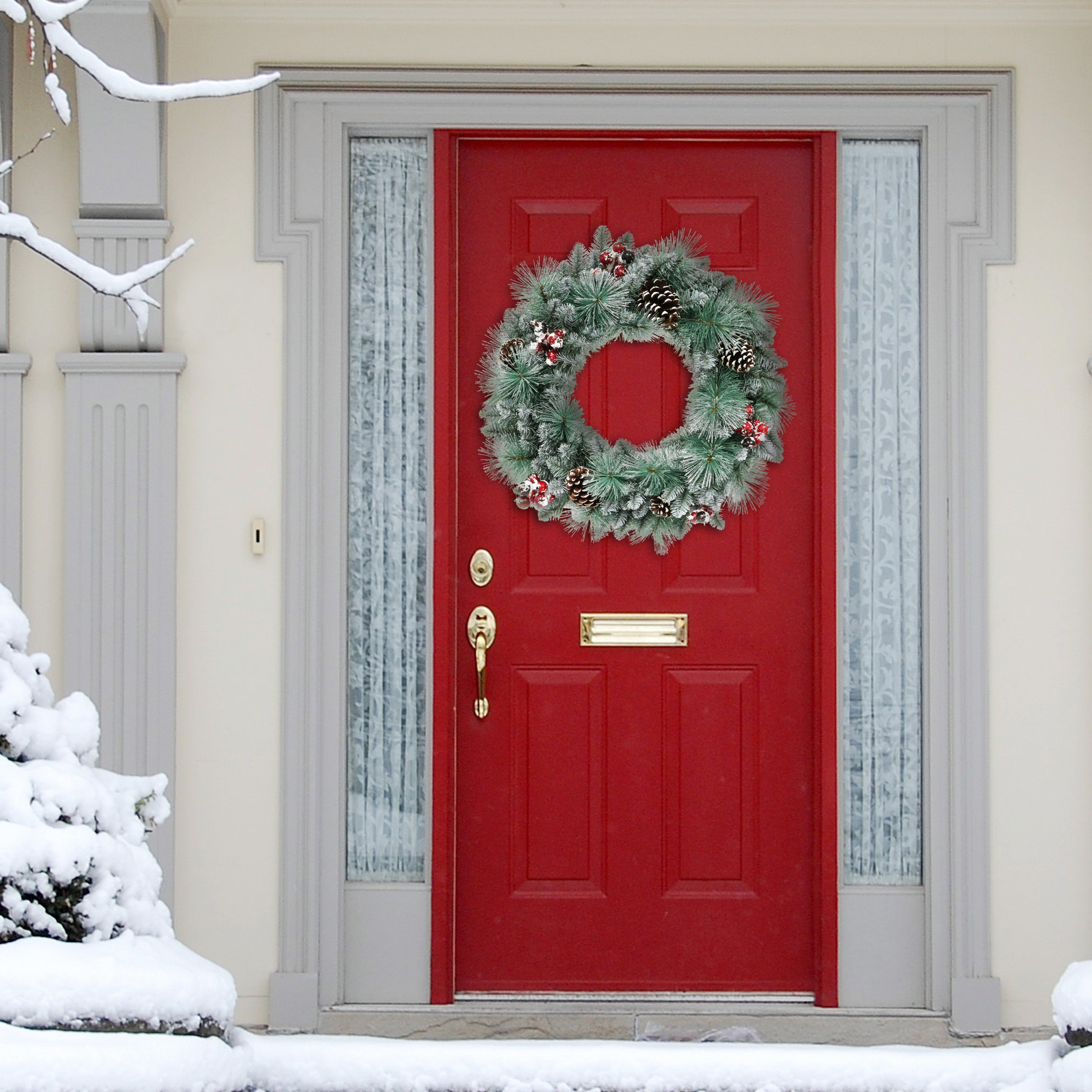 The Holiday Aisle® Faux Mixed Assortment 24'' Wreath | Wayfair