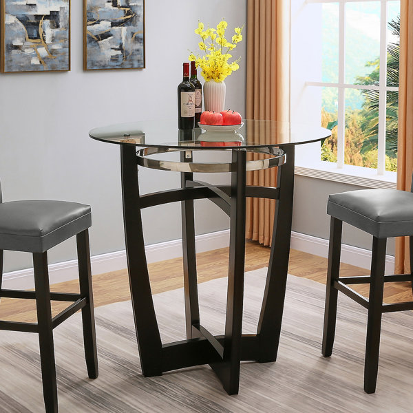 Red Barrel Studio® Round Glass Pub Table & Reviews | Wayfair