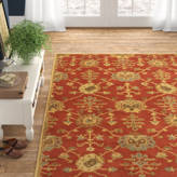 Birch Lane™ Arden Handmade Wool Dark Brown/Garnet Rug & Reviews | Wayfair