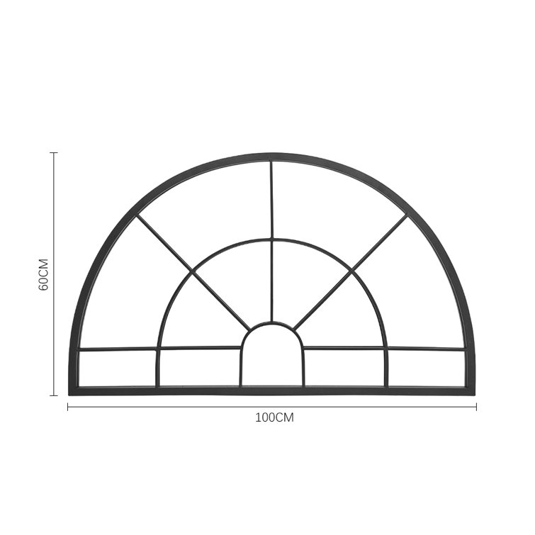 Marlow Home Co. Burmaster Semicircle Metal Wall Mirror | Wayfair.co.uk