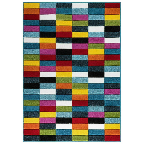 Latitude Run Lili-Lu Blue/Yellow/Purple Rug | Wayfair.co.uk