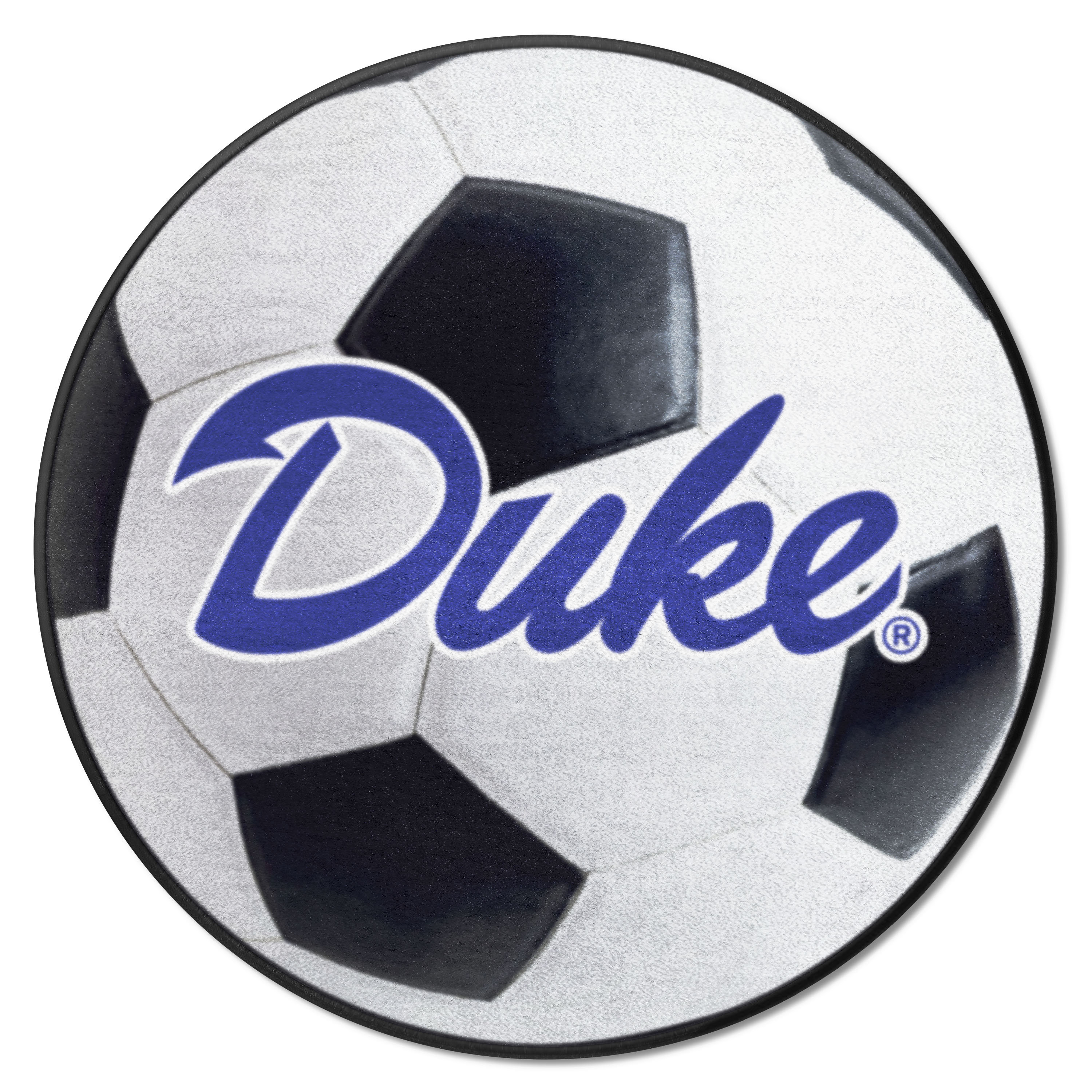FANMATS Duke_Duke Blue Devils Soccer Ball Rug - 27In. Diameter | Wayfair