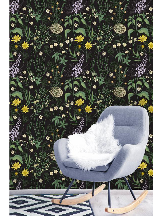 Gracie Oaks Aayza Peel & Stick Floral Wallpaper | Wayfair