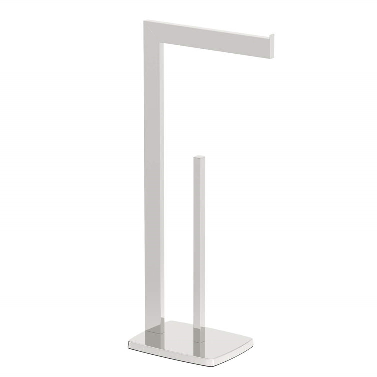 Levi Beer Bathroom Square Freestanding Chrome Toilet Roll Holder ...