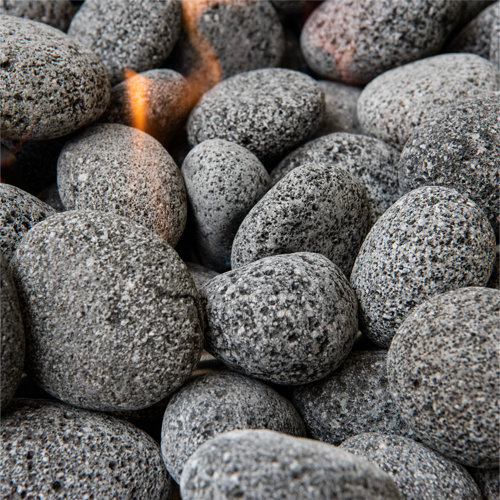 Fire Pit Essentials Hand-Picked Round Pebbles Fire Pit Lava Rocks ...