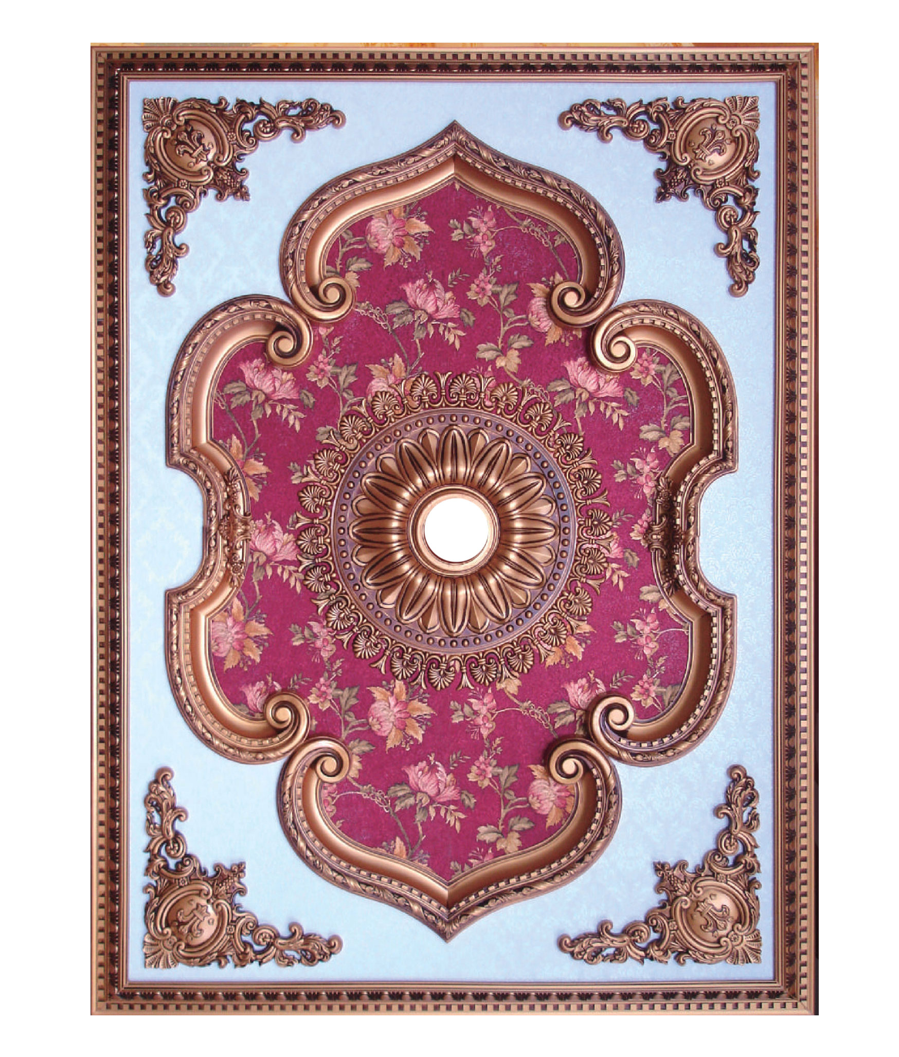 Artistry Lighting Wild Floral Center Rectangle Ceiling Medallion | Wayfair
