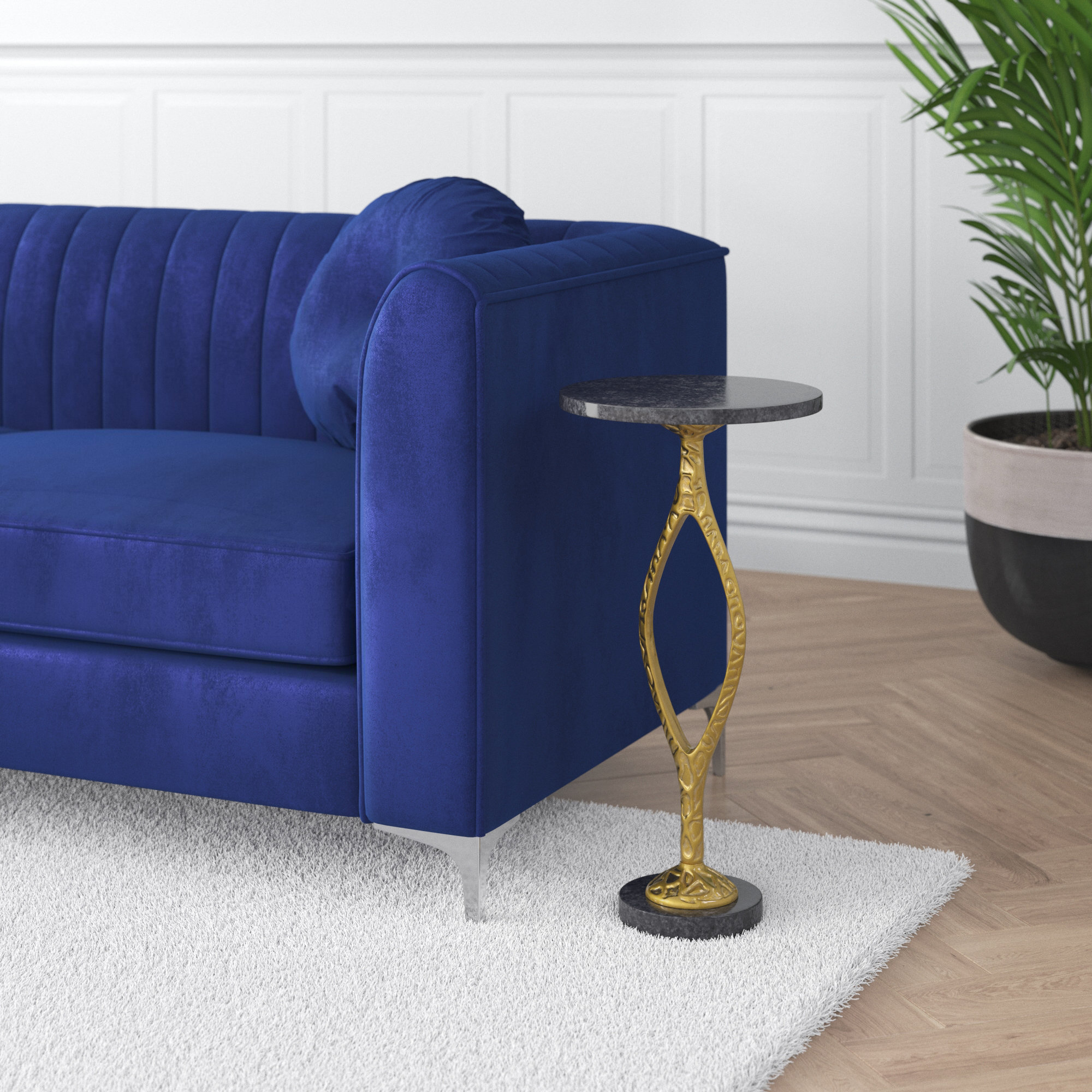 Willa Arlo Interiors Meadowbrook 24.9'' Tall Abstract End Table | Wayfair