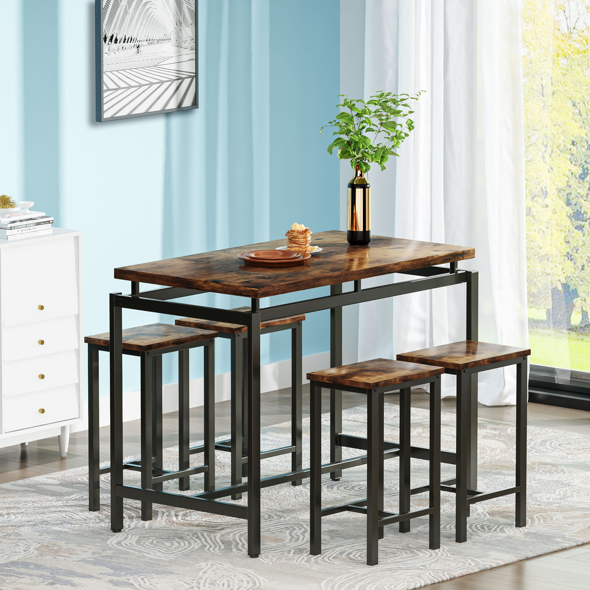 Latitude Run® 4 - Person Counter Height Dining Set | Wayfair