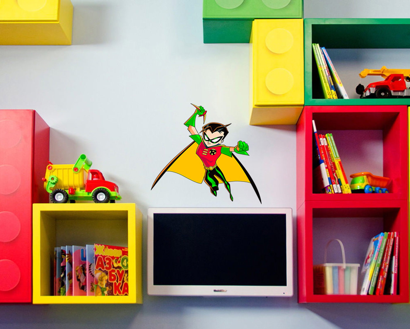 Stickalz Superhero Boy Decal, Superhero Boy Sticker, Superhero Boy Wall ...