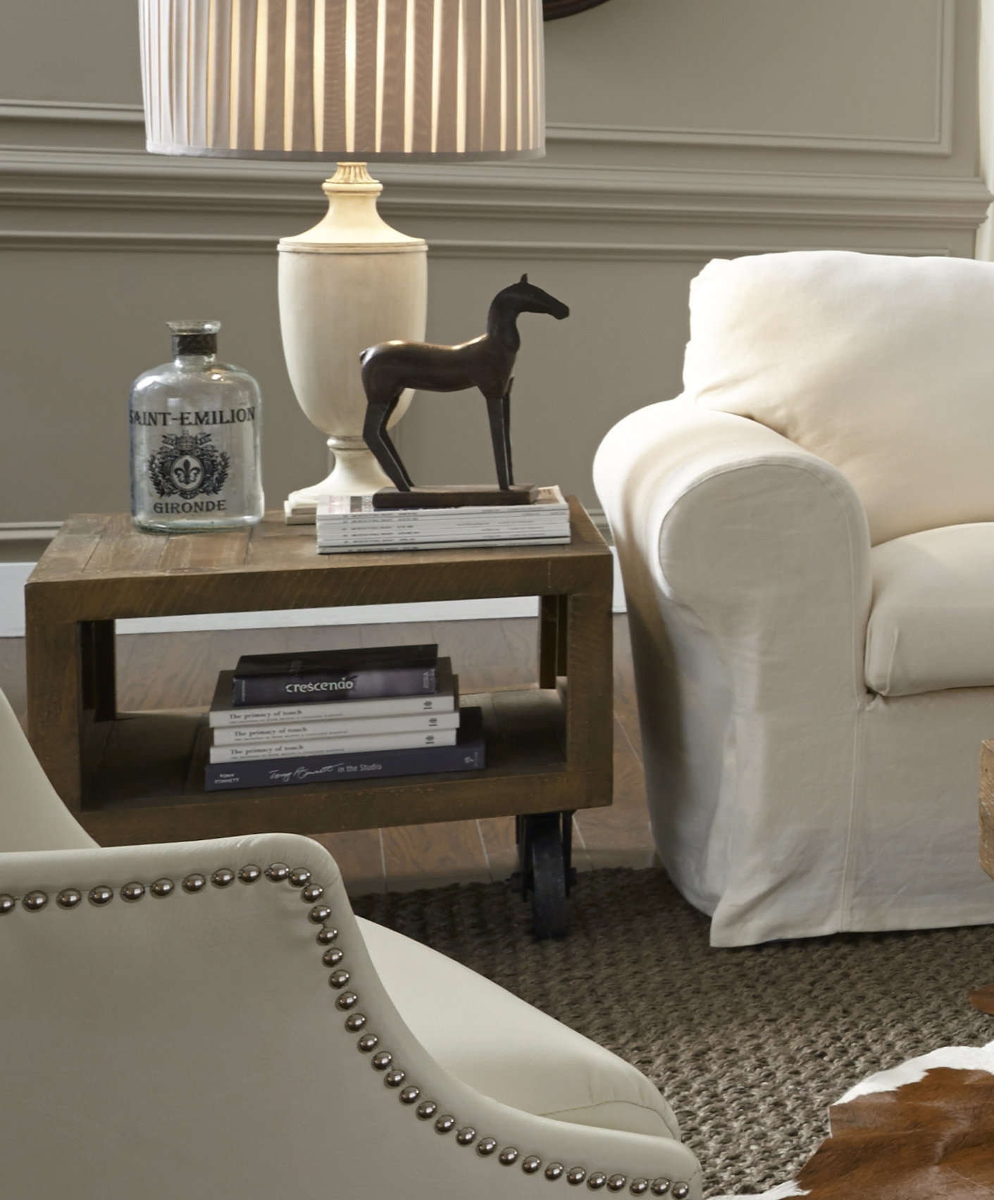 17 Stories Refugio 20'' Tall Solid Wood Wheel End Table & Reviews | Wayfair